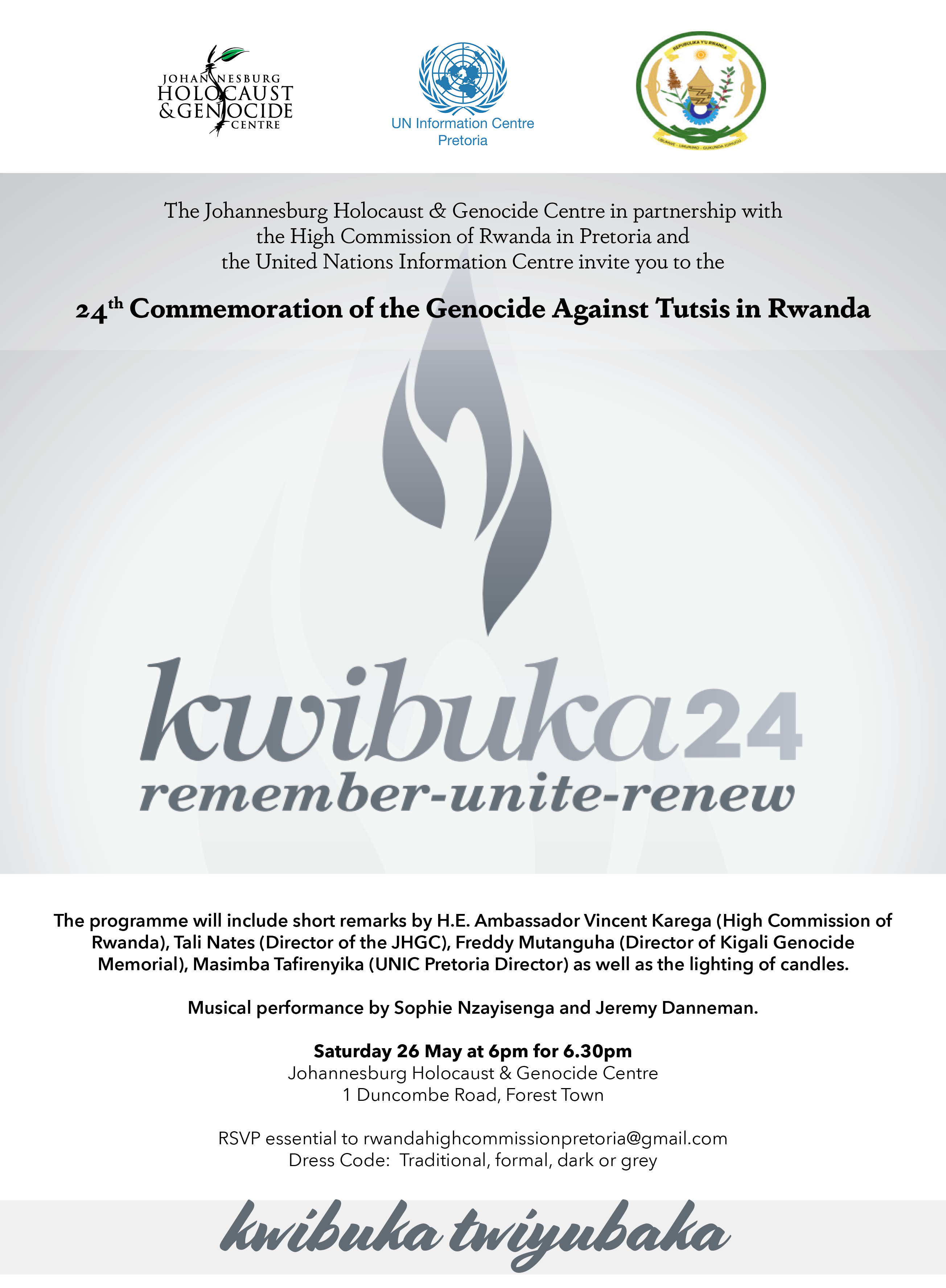 24th Commemoration of the Rwanda Genocide Targeting Tutsi - The ...