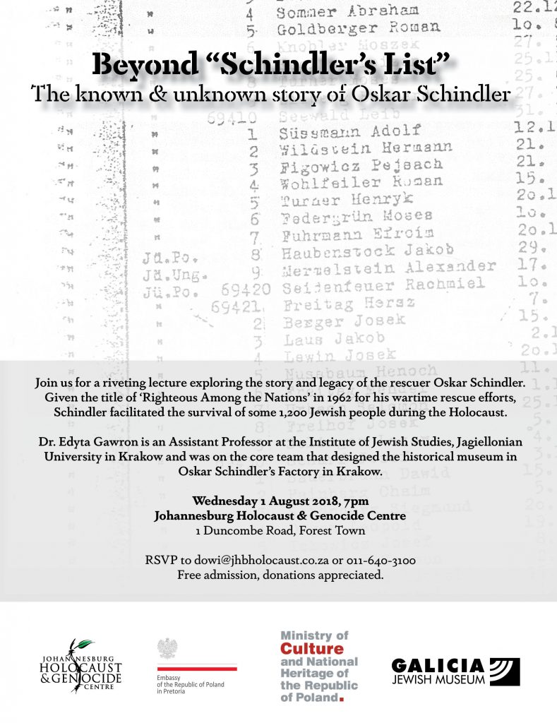 The Story of Oskar Schindler - The Johannesburg Holocaust & Genocide Centre